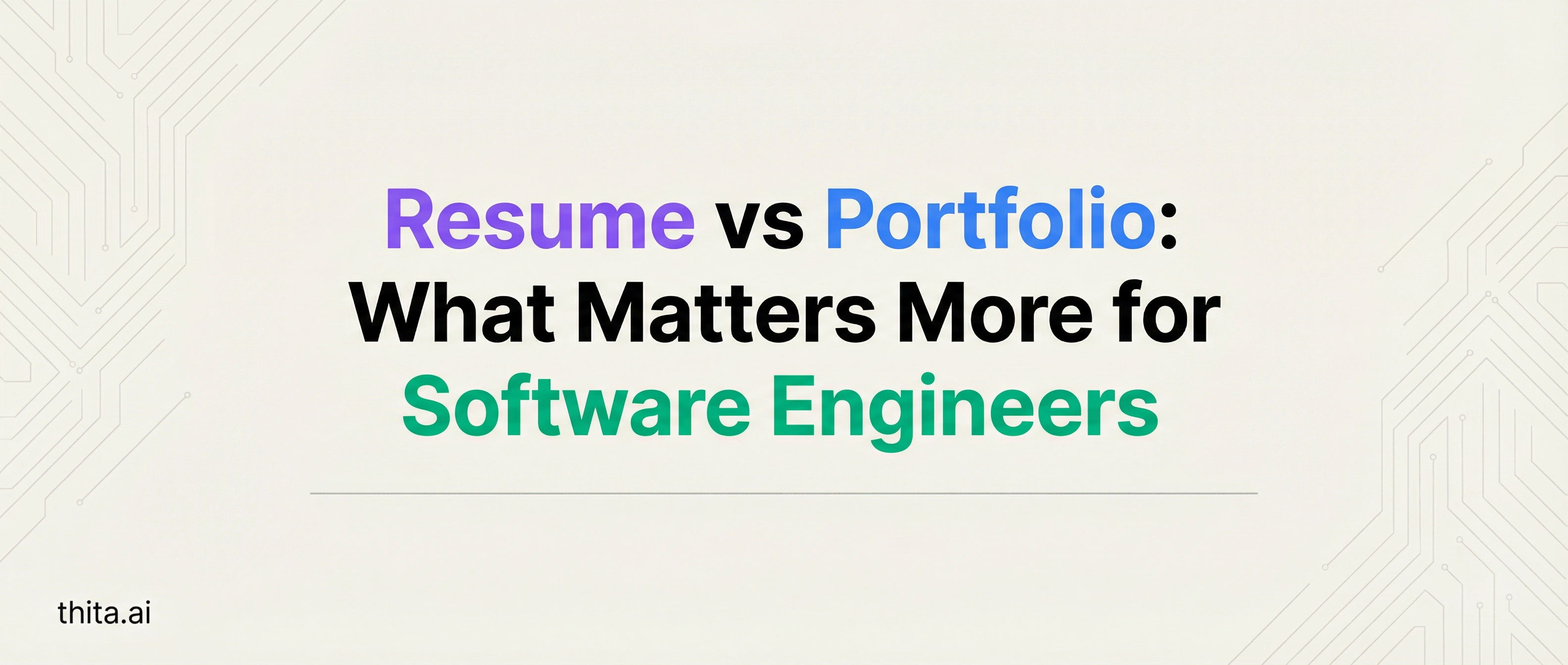 Resume vs Portfolio: What Matters More for Software Engin...